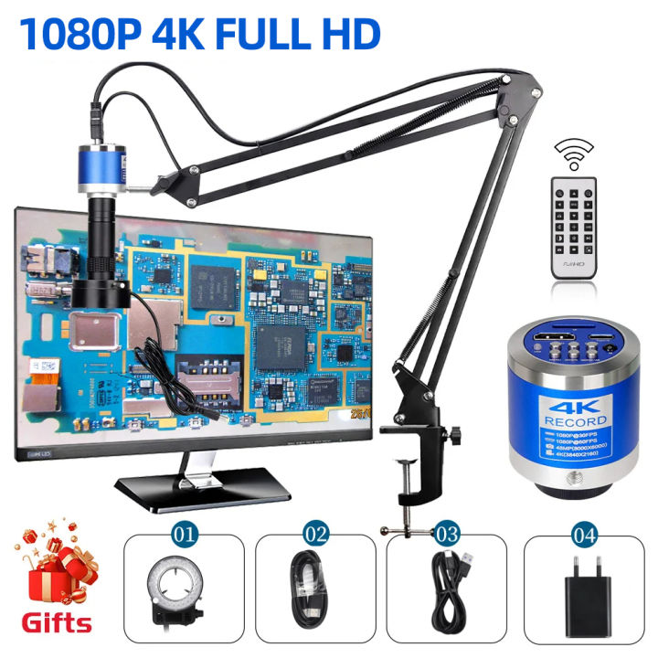 【COD】1080P 4K FULL HD Industrial Microscope C-Mount Digital Camera Via ...