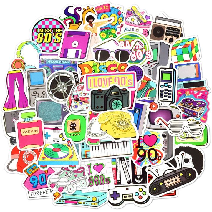 70PCS Classic 80s90s Stickers Retro Nostalgia Sticker for Laptop ...