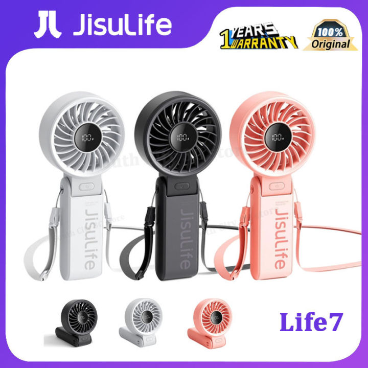 JISULIFE HandFan Life7 Portable Mini Fan 3600mAh 5000mAh With LED ...