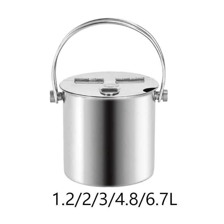 Ice Bucket BBQ for Home Picnics Stainless Steel Comfortable Carry ...