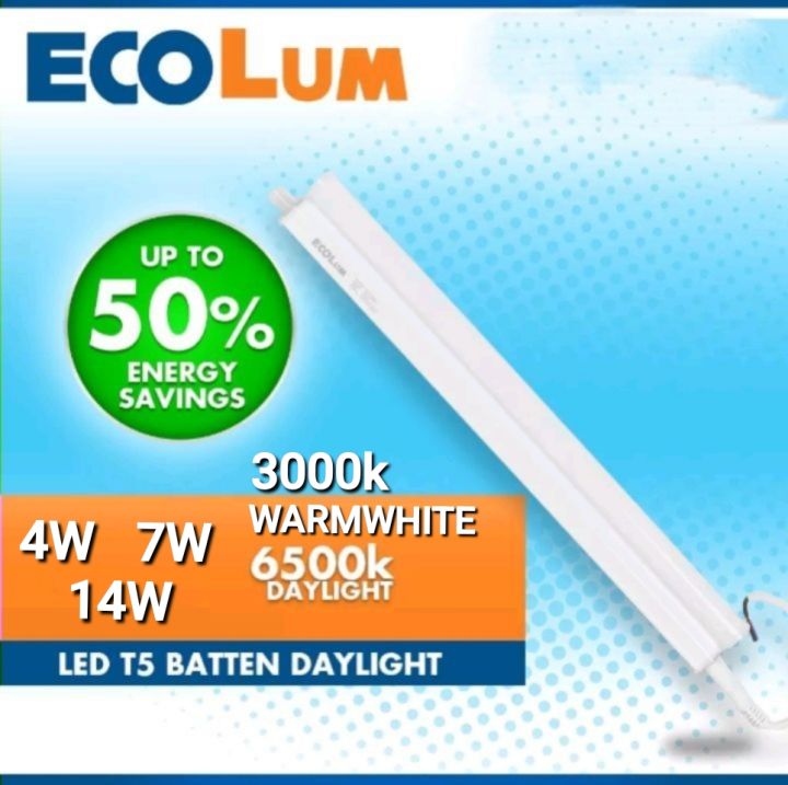 ECOLUM T5 LED BATEN 4W, 7W, 14W DAYLIGHT WARMWHITE LED ILAW NA MAHABA ...