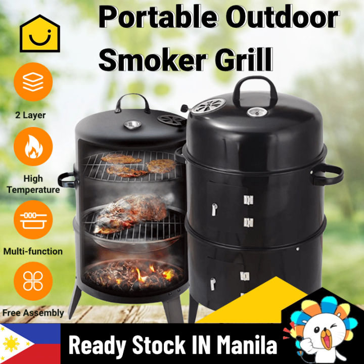 【2 Layer】lKEA Grills Stainless Steel Heavy Duty BBQ Grills Smokeless ...