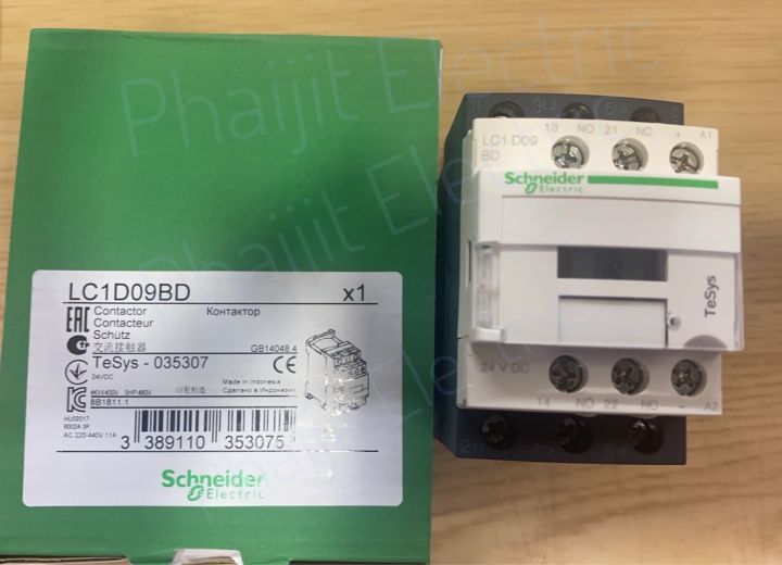 LC1D09BD-Schneider Electric-แมกเนติก-LC1D,3Poles,คอยล์ 24VDC,9A,4kW,1NO ...