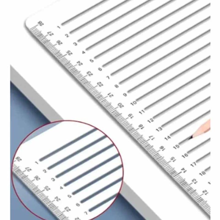 High Quality Straight Line Stencil Ruler Transparent Lines Markings ...