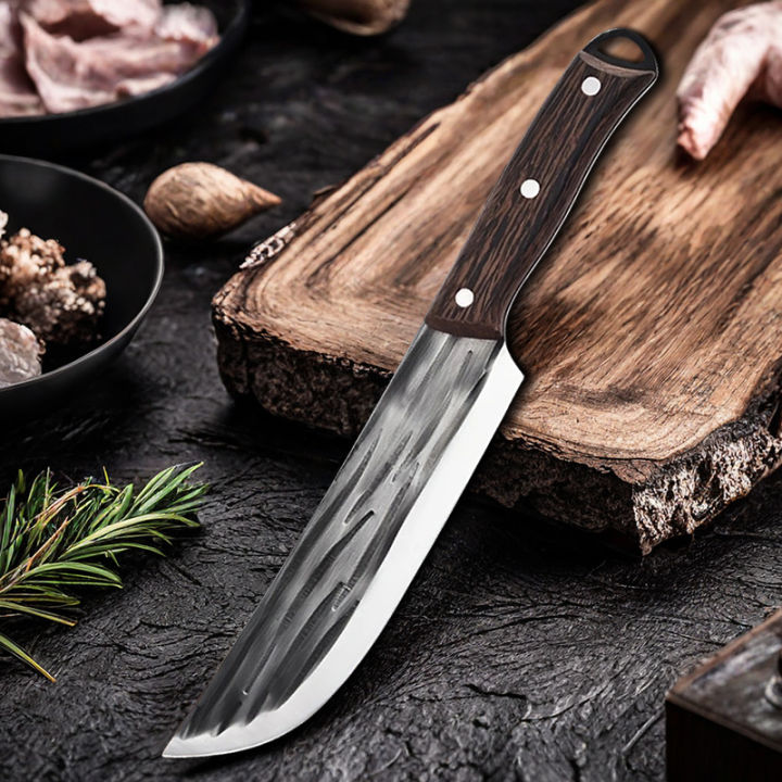 Kitchen Meat Cleaver Forged Chef Knife Fish Cutting Boning Slicing Full ...