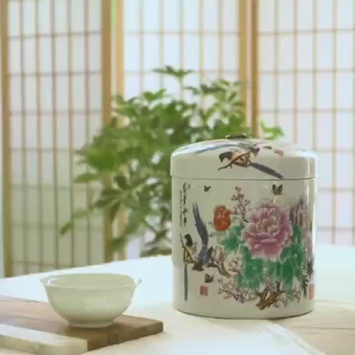 ceramic jar for rice with cover rice urn 5 kilos 2.5kg 7.5kg rice ...