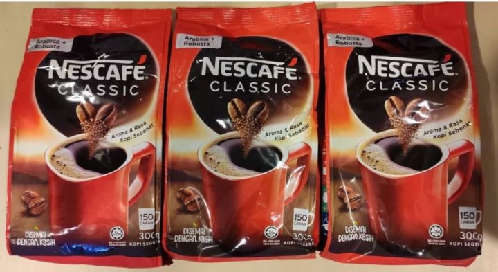 Nescafe Classic 300g X 3 packets Exp May 2026 above | Lazada