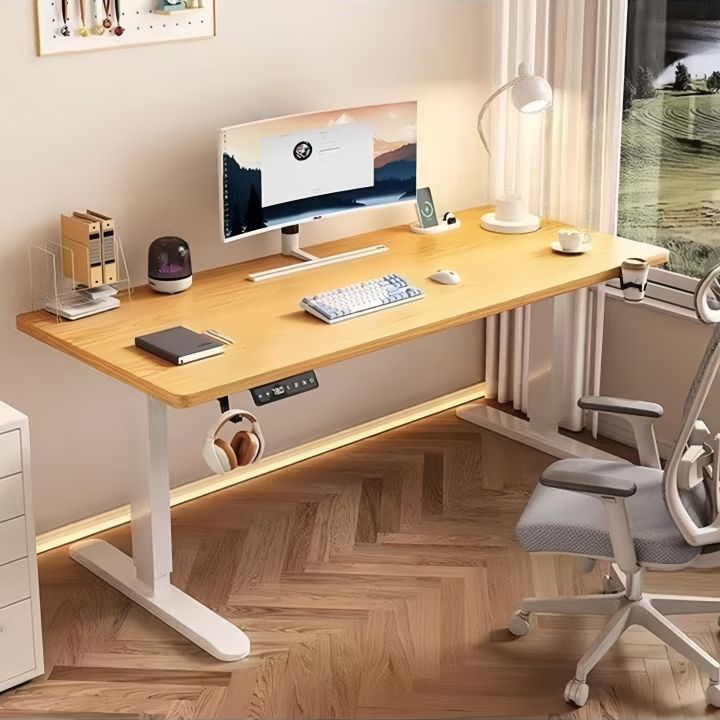 Electric Standing Desk Automatic Computer Table Adjustable Height Smart ...