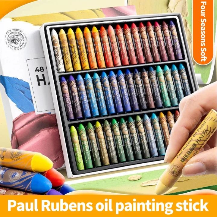 Paul Rubens 24/36/48/60/72 Colors HAIYA Soft Oil Pastels Crayon Graffiti Painting Beginners Art ...