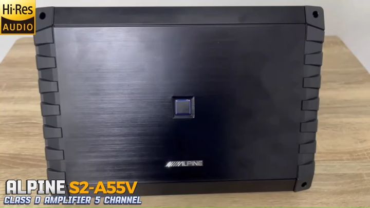 ALPINE รุ่น S2-A55V แอมป์รถยนต์ 5ชาแนล CLASS D 5CH Hi Res เพาเวอร์แอมป์ขับลำโพงกลาง-แหลม ขับซับ ...