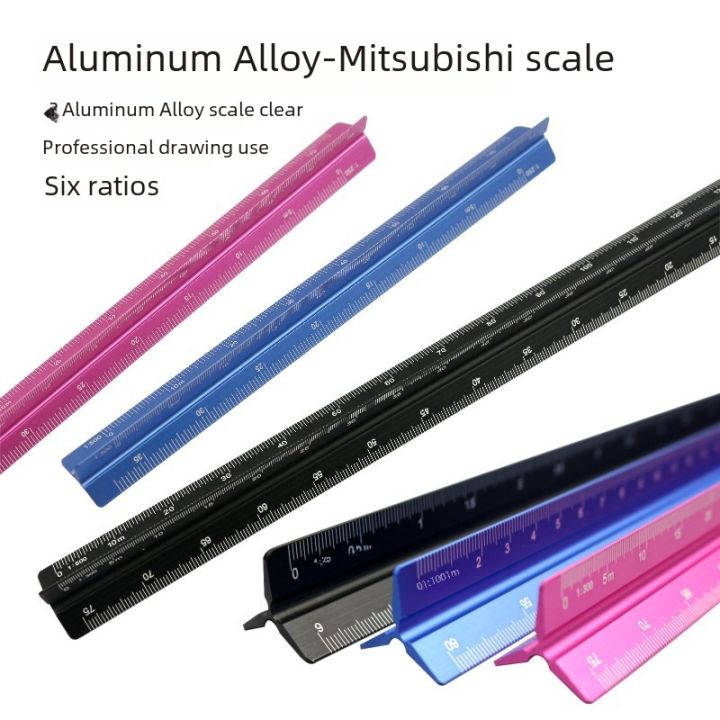 Metal Aluminum Triangular Ruler Large Scale Comparison Drawing 30cm ...