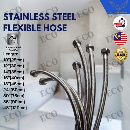 Happyhome66 Heavy Duty Stainless Steel SUS304 High Pressure Flexible ...