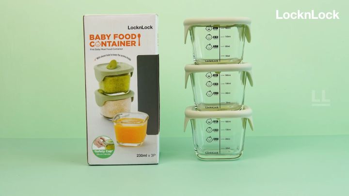 LocknLock Oven Glass Baby Food Container MPASI Bayi 3P 230ml | Lazada ...