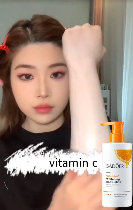 Vitamin C Whitening Moisturizing Body Lotion Milk Evenly Cleaned and Refined Brightening 250g ...