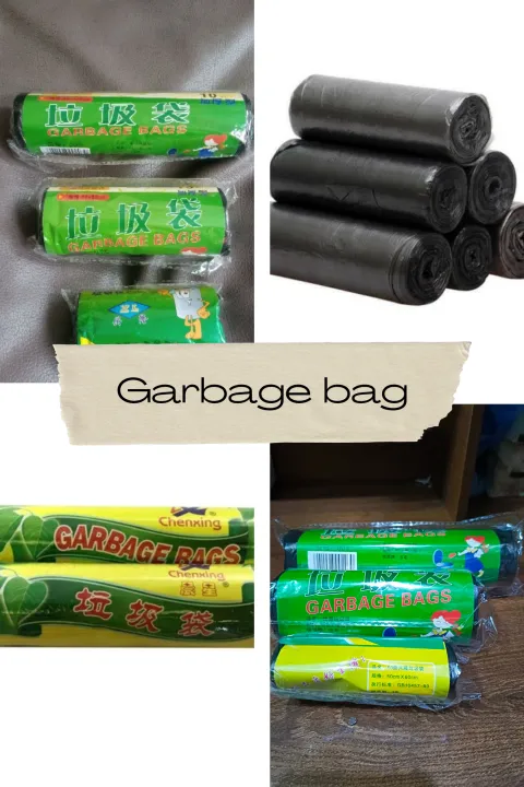 Disposable Plastic Garbage bag black 10pcs per roll/trash bag black ...