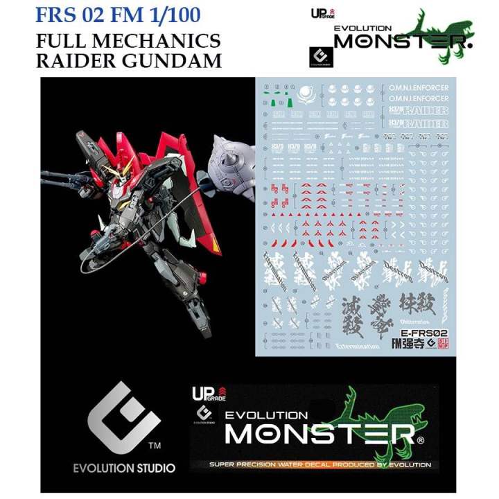 ดีคอลน้ำ [MONSTER / EVO] E-FRS 02 FM / FULL MECHANICS GAT X370 RAIDER ...