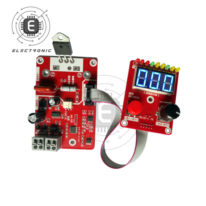 NY-D02 100A / 40A Pulse Spot Welder Encoder Time Digital Display Module Control Panel Adjustable ...