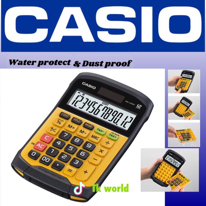 Casio WM-320MT water protect and dust proof desktop calculator WM-320MT | Lazada