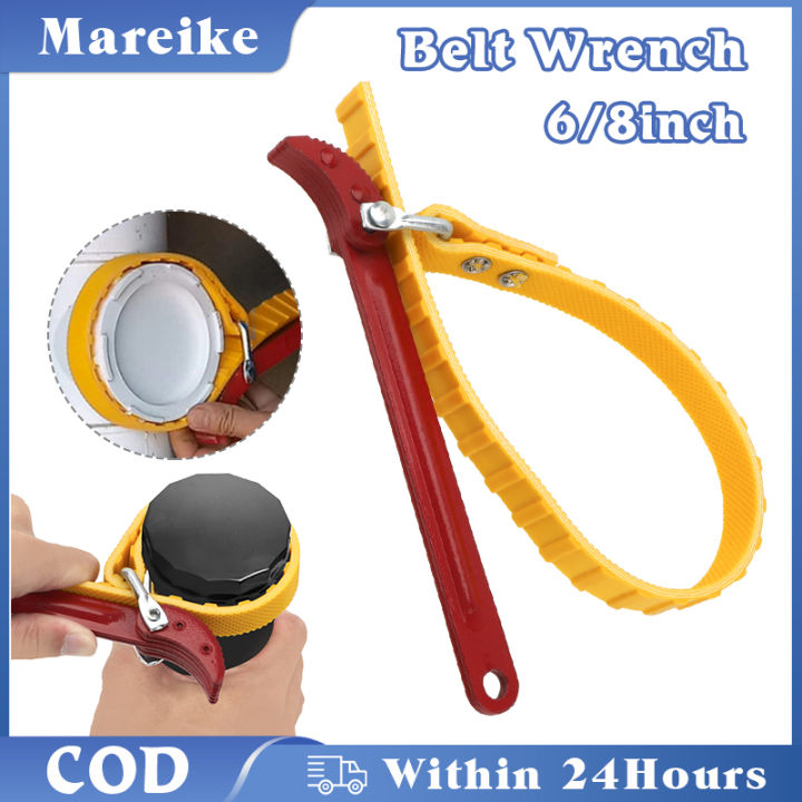 8 12 Inch Adjustable Belt Wrench Multi-Purpose Chain Type Oil Filter ...