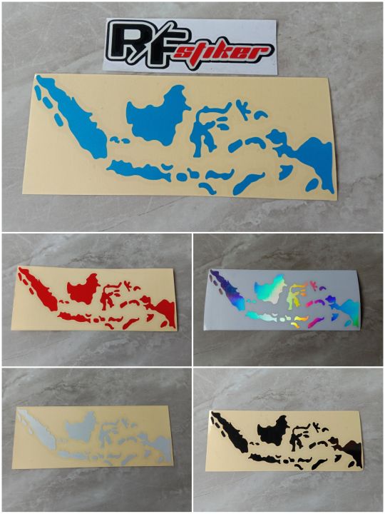 Stiker peta indonesia cutting 20cm sticker viral murah | Lazada Indonesia