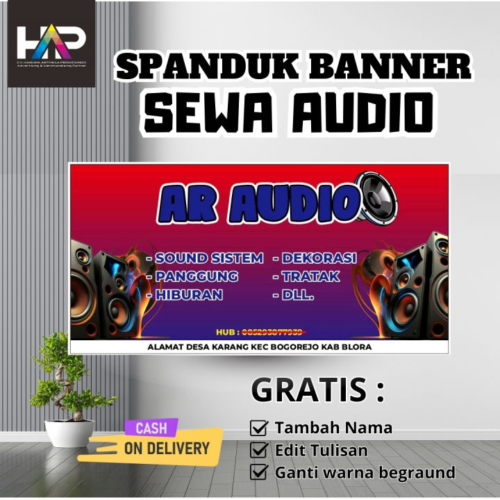 SPANDUK BANNER SEWA AUDIO | Lazada Indonesia