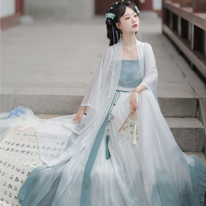 Váy Dài Đến Hông Thêu Phong Cách Cổ Trung Hoa Hanfu Cho Nữ Mùa Hè Váy ...