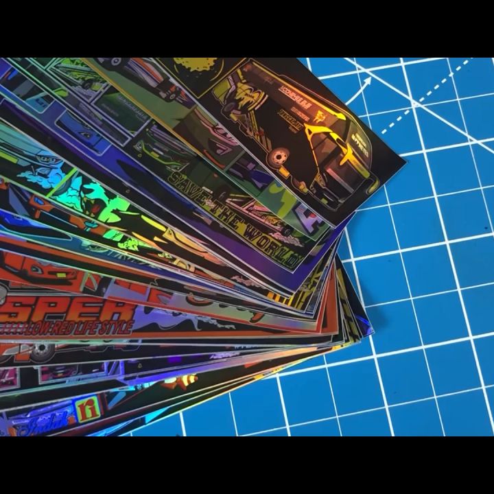 (isi 20 lmbr) Setiker bus Panjang Hologram Glosy Anti Air Graftac ...