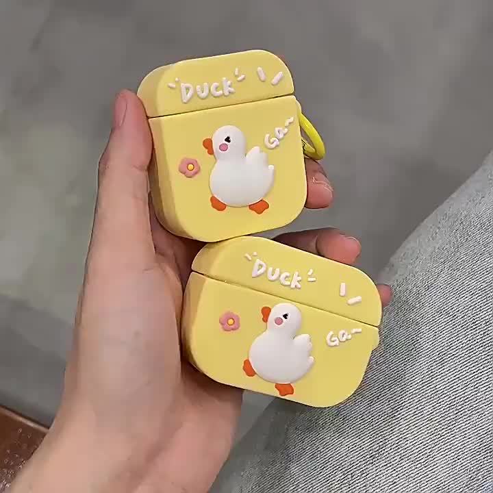 [GOOD] Pinch Duck Three-Dimensional AirPods Silicone Earphone Case ...