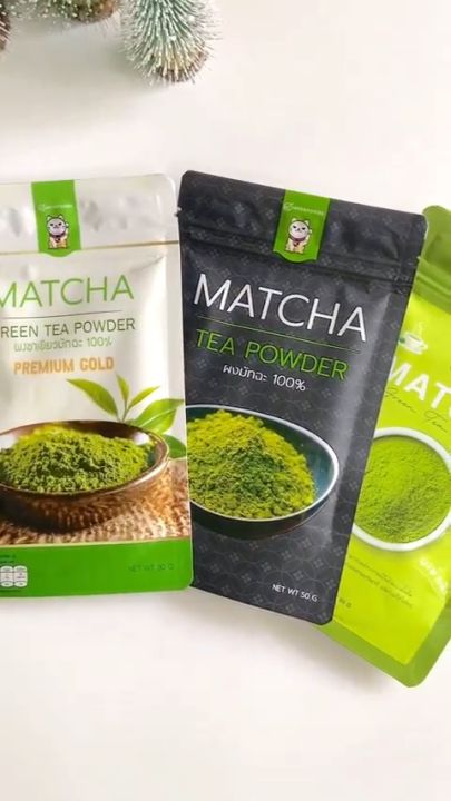 Matcha Powder for Drinks 50g - Pure Unsweetened - Use in Milktea, Latte ...