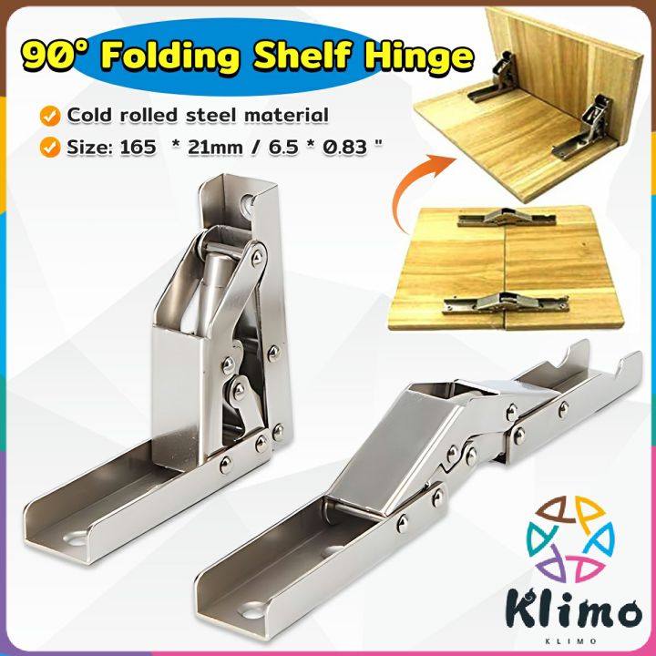 KLIMO 90 Degree Cold Rolled Steel Folding Door/Shelf Hinge Bracket ...