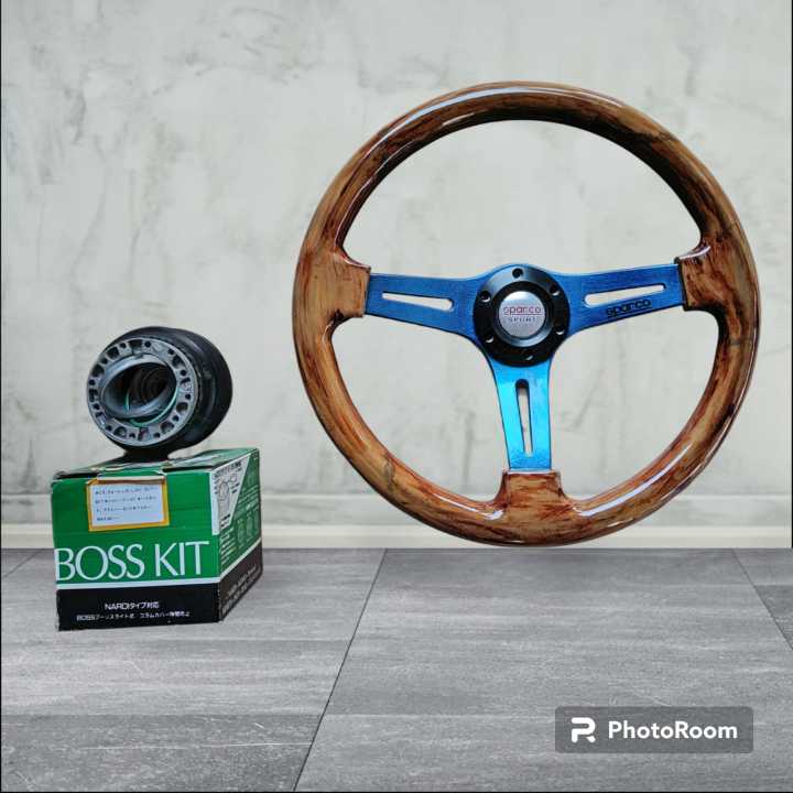 setir mobil racing kayu jati ukuran 10-15 inci palang 3 | Lazada Indonesia