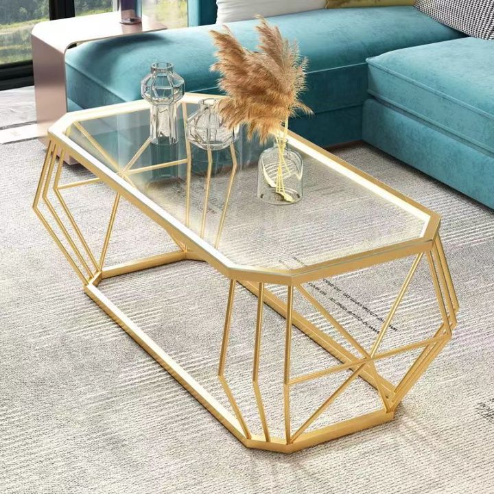 Tempered Glass Coffee Table Small Size for Home Living Room Modern ...