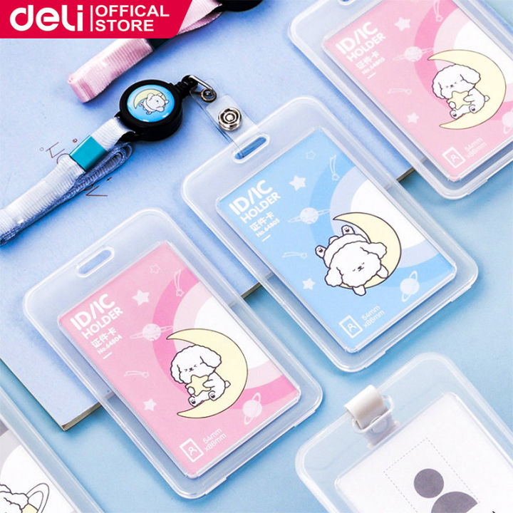 Deli Id Case Holder Lanyard Student Card Cover 112mm x 70mm Adjustable ...