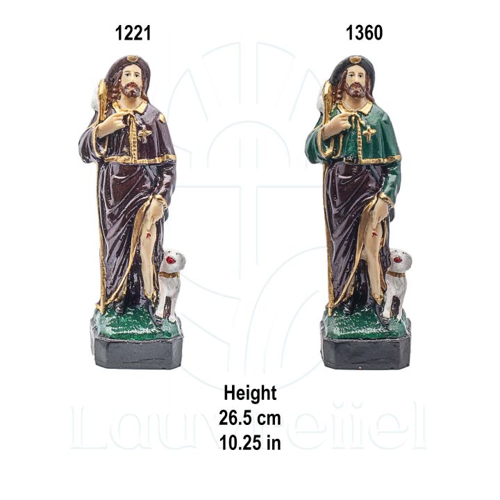 San Roque Statue St. Roche Figurine Patron Saint Religious Altar Item ...