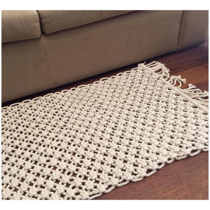 Macrame rug | macrame placemat | Karpet macrame 001 | Lazada Indonesia