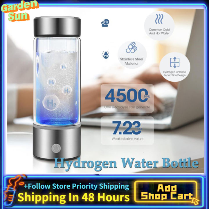 Hydrogen Water Bottle,Bike Water Bottles with PEM and SPE Technology,Up to 1300PPB, Portable ...