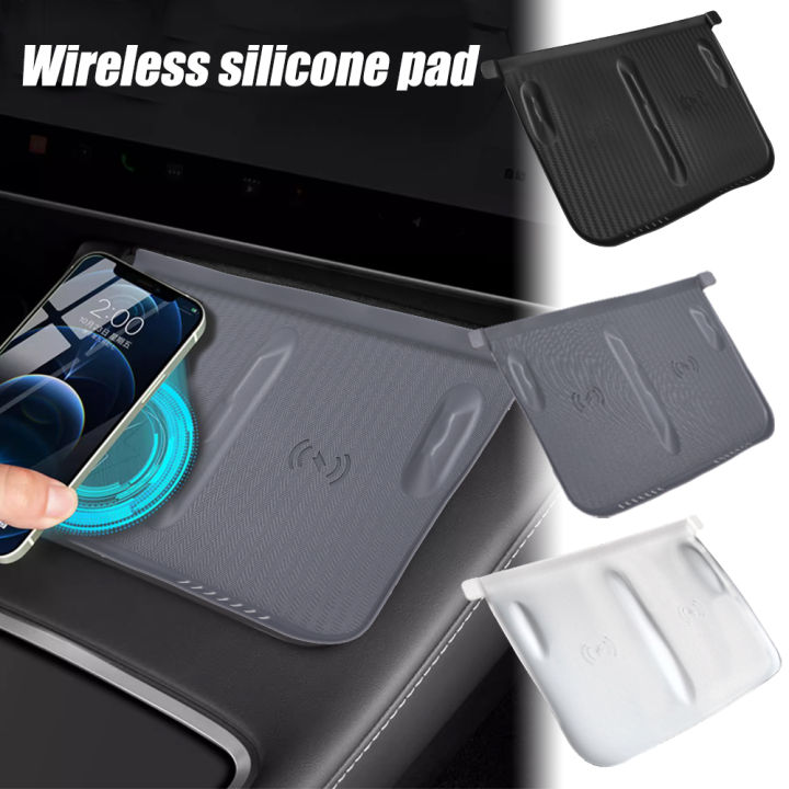 Car Wireless Charging Silicone Pad for Tesla Model Y 3 Anti-skid Pads ...