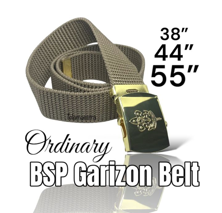 [Ord.] 38/44/55 length Khaki BSP Garizon Belt Gold Metal Buckle with ...