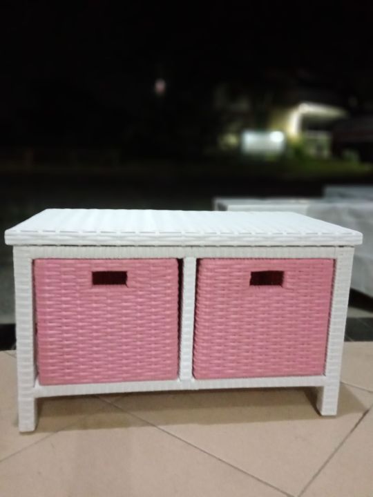 Meja Laci 2 Mini Rotan Sintetis | Lazada Indonesia