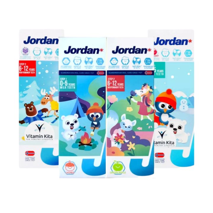 Jordan Kid's Toothpaste Step 1 & Step 2 (75g) 1pcs | Lazada