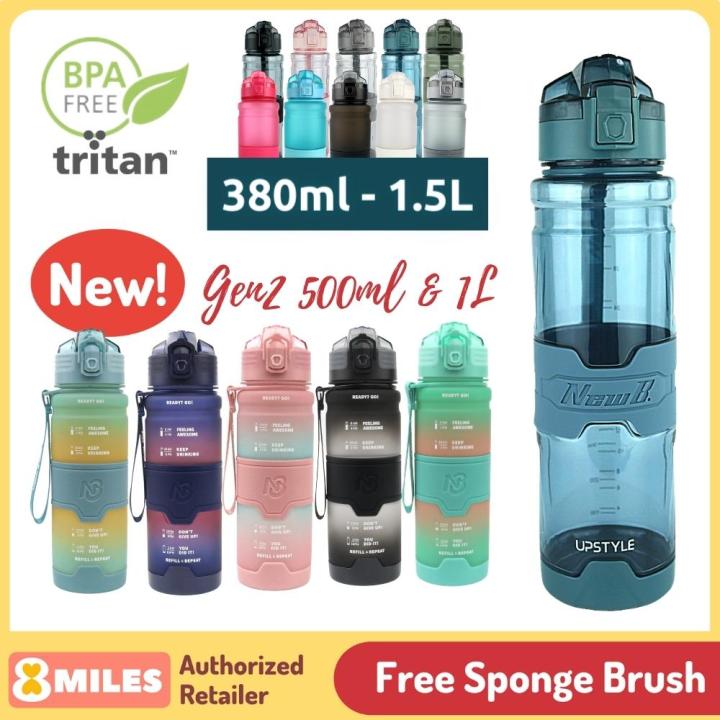 Sports Water Bottle 380ml / 500ml / 700ml / 1L / 1.5L Tritan BPA-Free ...