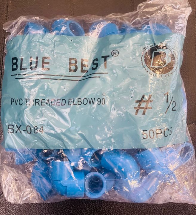 PVC Blue Elbow w/ Thread 1/2" (20mm) 50pcs Fittings | Lazada PH