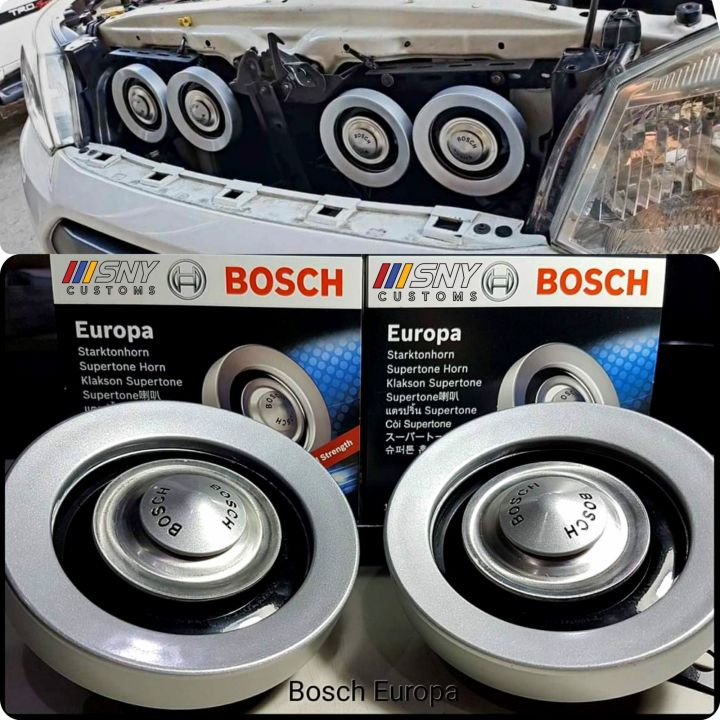 BOSCH EUROPA SUPERTONE STARKTONHORN CAR HORN 12V 2PCS ORIGINAL WITH ...
