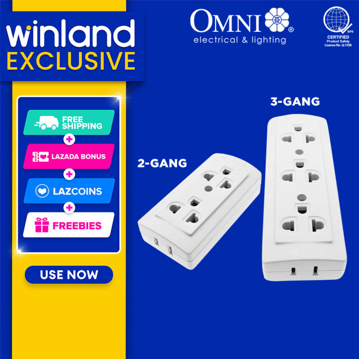 Omni by Winland Surface Convenience Outlet w/ Ground 2-Gang & 3-Gang ...