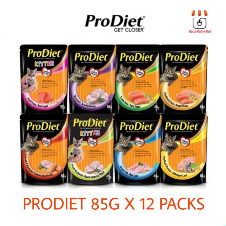 PRODIET (85G X 12 PACKS) - TUNA/OCEAN FISH/MACKEREL/SEAFOOD/SALMON ...
