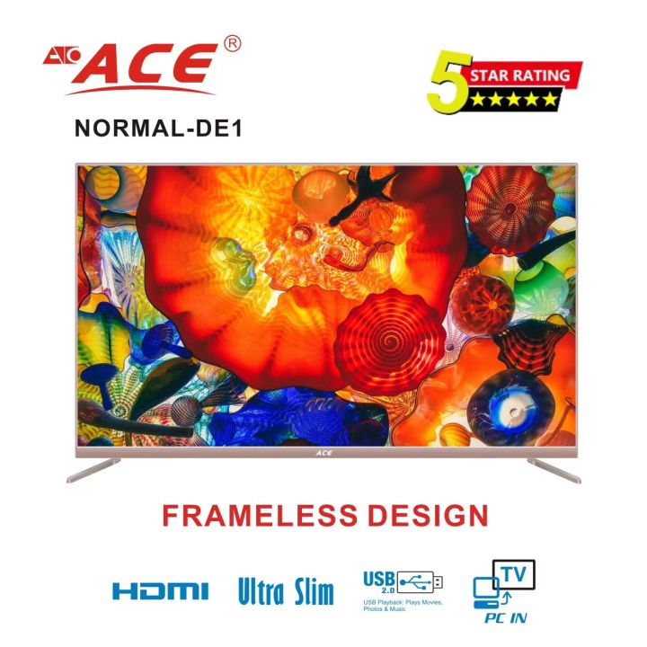 ACE 32" LED TV DE1-808 ULTRA-Slim HD LED TV Frameless Flat screen ...