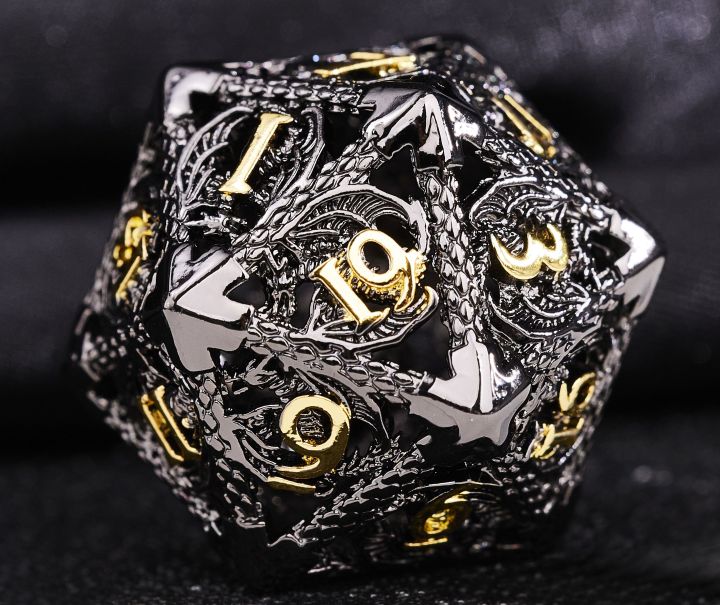 Metal Hollow D20 Dice Tabletop Game Role-playing Game CoC Dragon And ...
