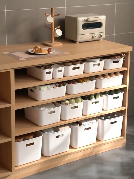 Japanese style storage box Multipurpose Plastic Storage Basket with lid ...