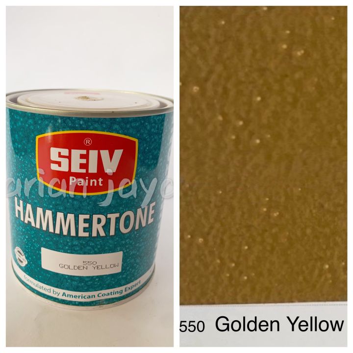 Cat Besi dan kayu Seiv Hammertone tahan panas dan anti karat Kuning ...