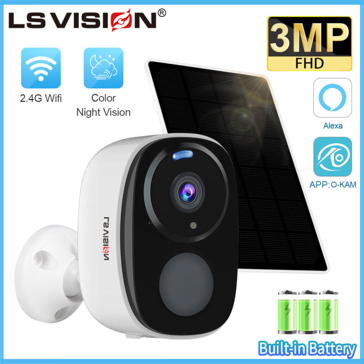 LS VISION 3MP WIFI CCTV Security Camera Support Alexa 110° Wide Angle ...